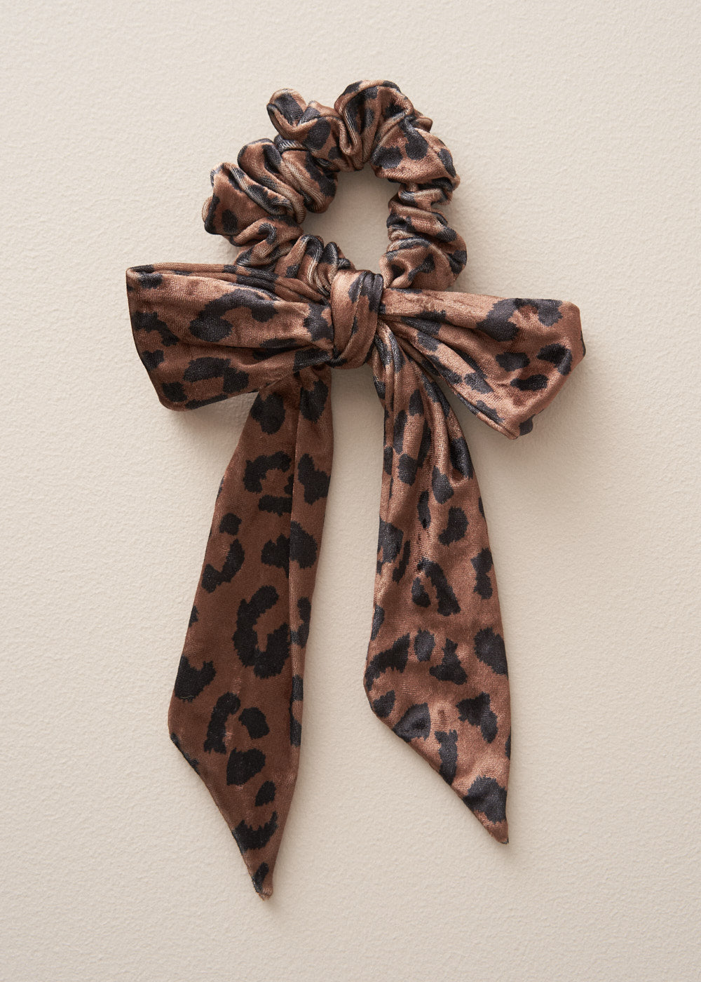 Celaena Velvet Tie Scrunchie - Leopard | Accessories | BUSBY & FOX