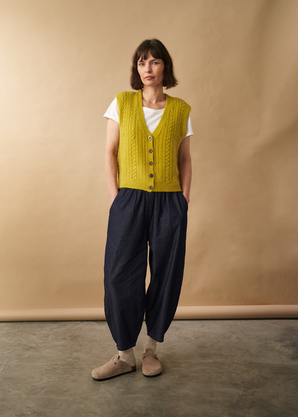 Lewis Waistcoat - Acid Yellow | Women's Waistcoat | BUSBY & FOX