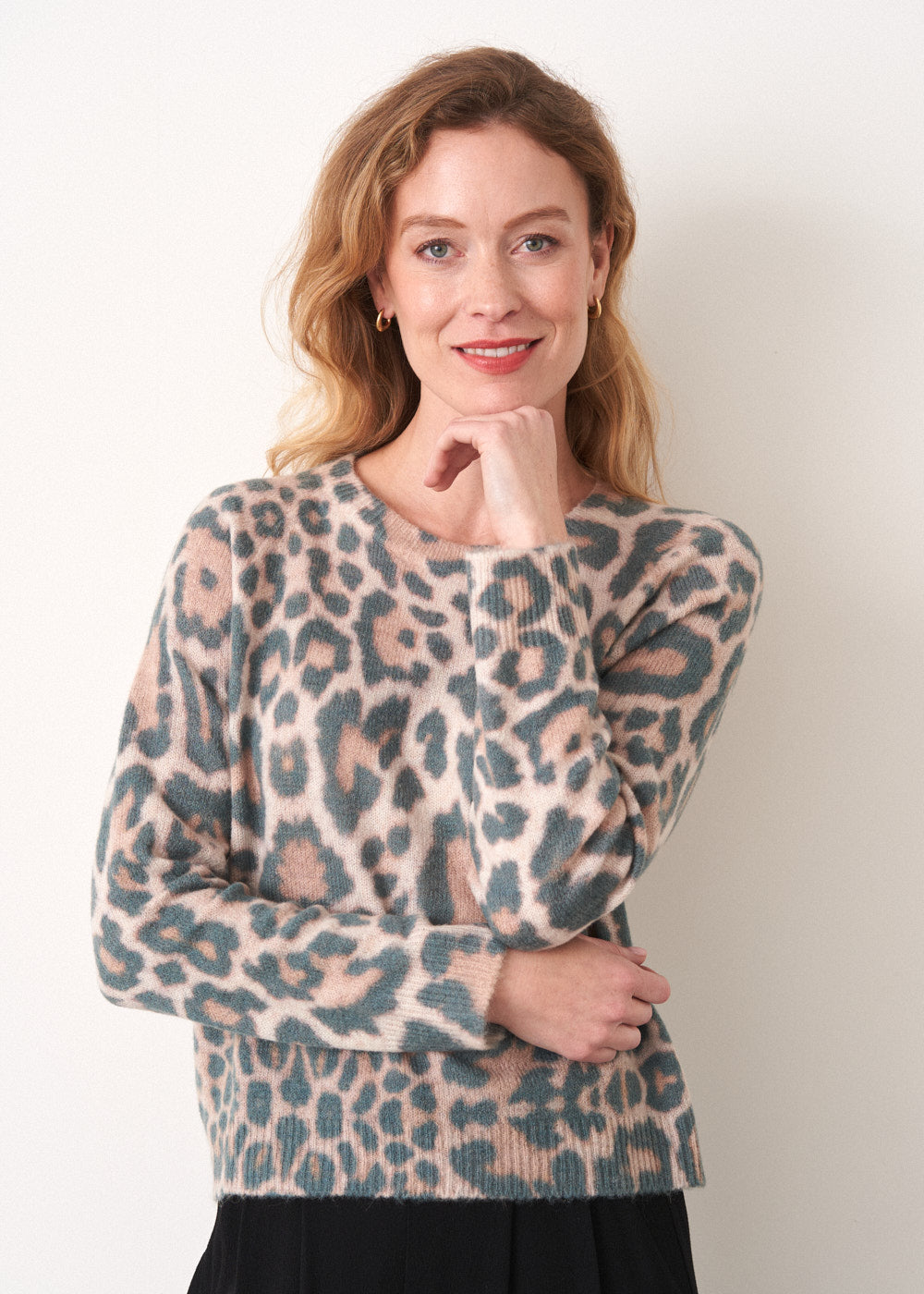 Margot Leopard Print Sweater | Knitwear | BUSBY & FOX