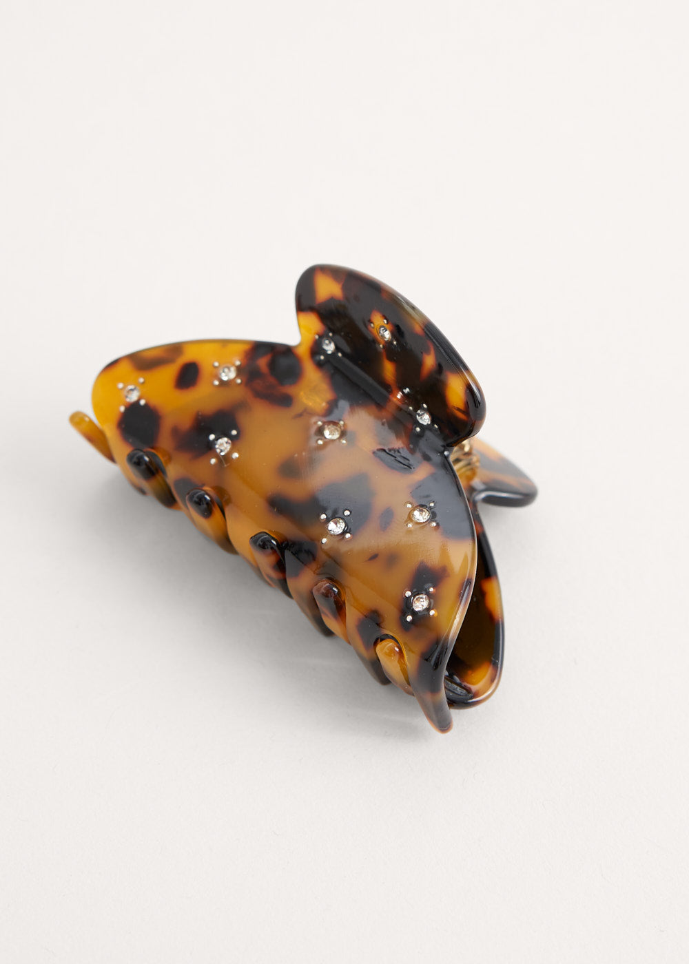 Tortoiseshell Crystal Jaw Clip - Brown | Accessories | BUSBY & FOX